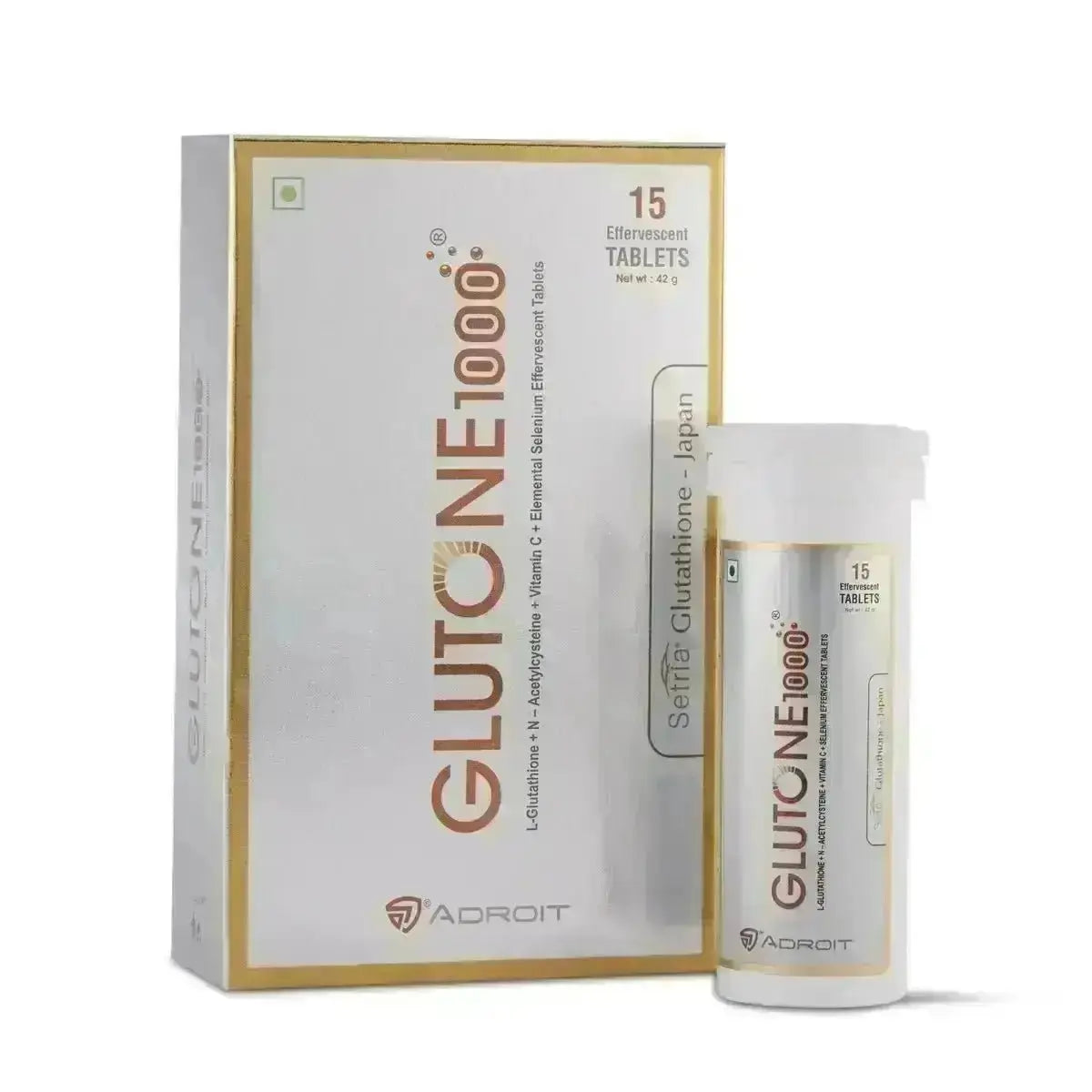 Glutone 1000 Setria L-glutathione & Vitamin C Effervescent Tablets - 1 ...