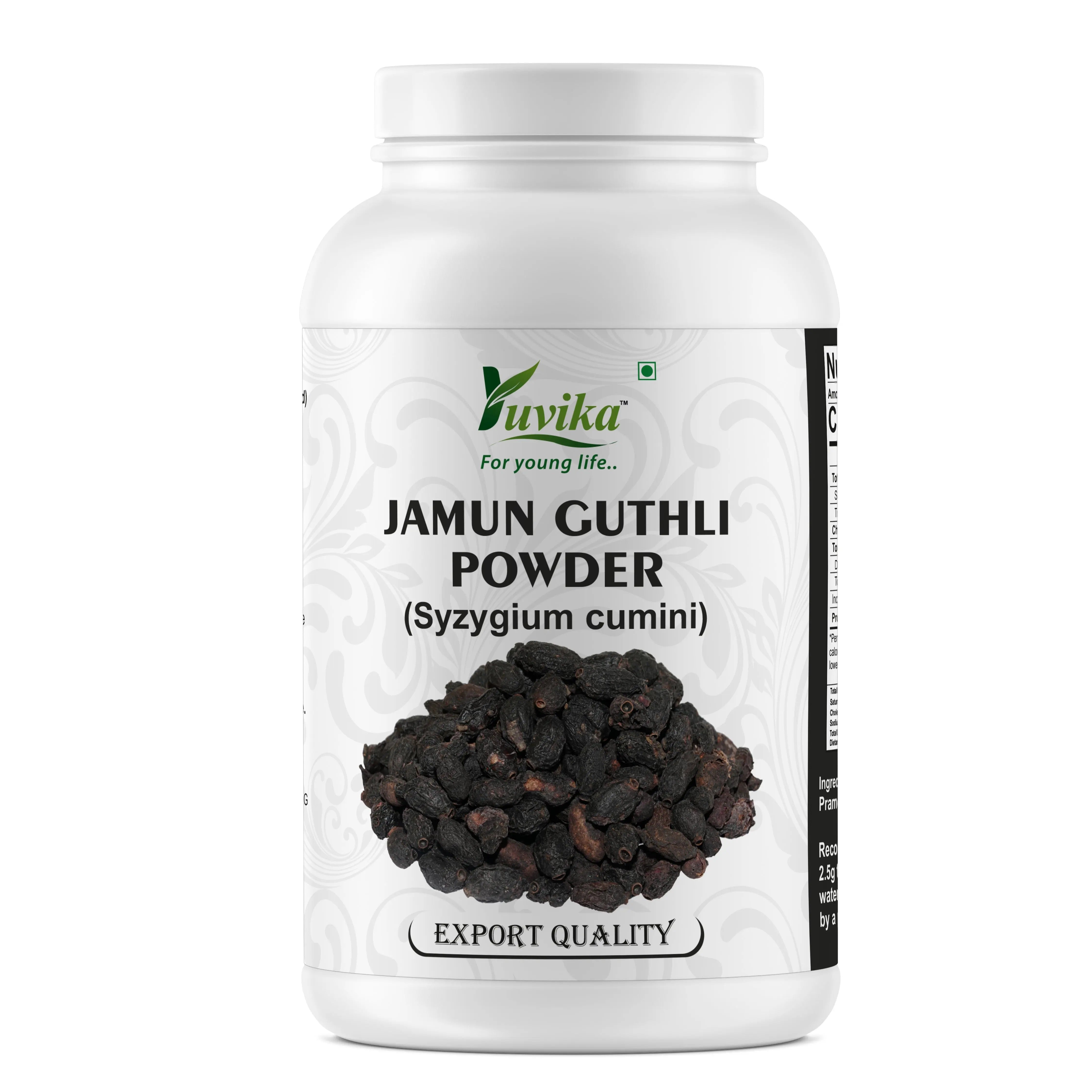 Yuvika Jamun Guthli Powder Syzygium Cumini Eugenia - 100 gms - Swadesii