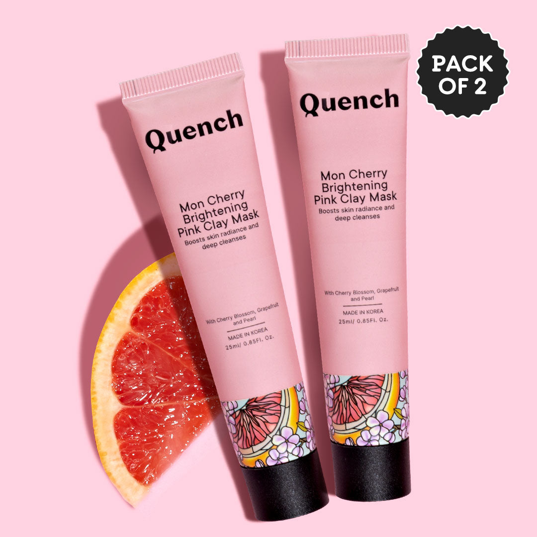 Quench Brightening Pink Clay Mask - 25 ml (Pack of 2) - Swadesii