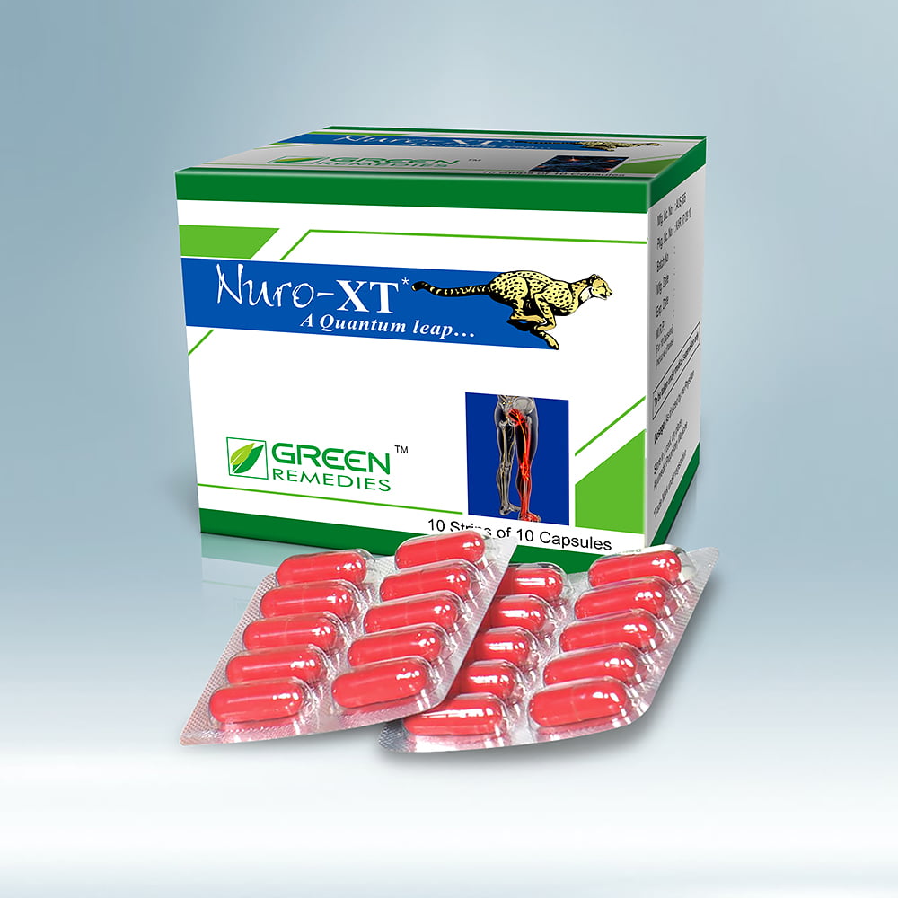 Green Remedies Nuro XT for the Best Nerve Health - 10 Capsules - Swadesii