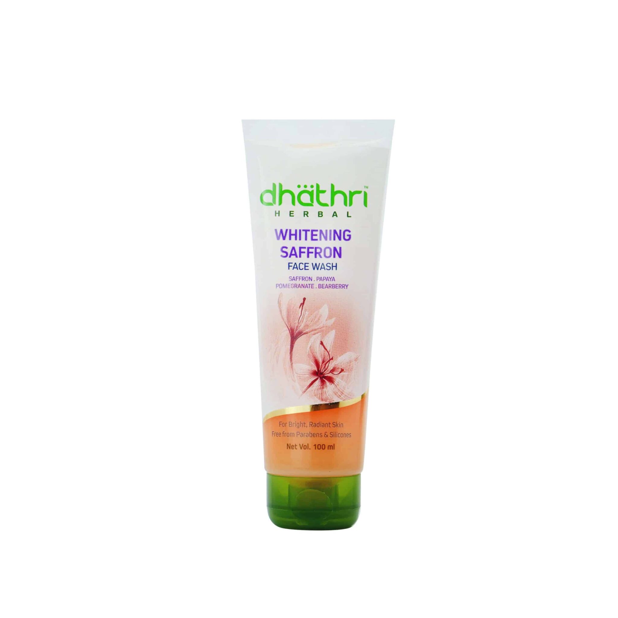 Dhathri Whitening Saffron Face Wash - 100 ml - Swadesii