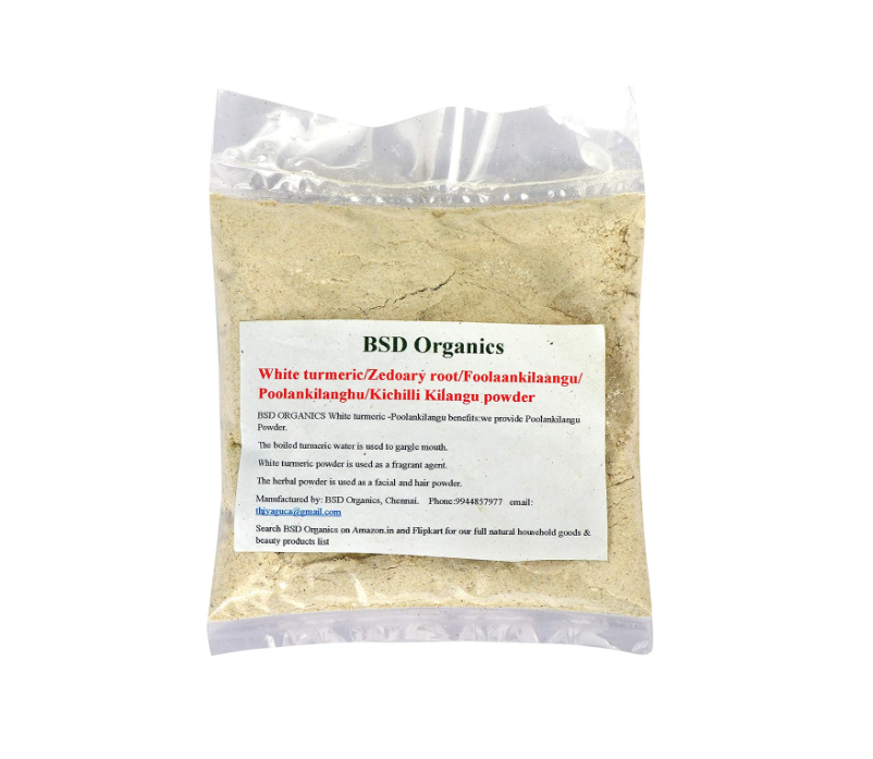 BSD Organics White turmeric/Zedoary Root Powder - 200 gms - Swadesii