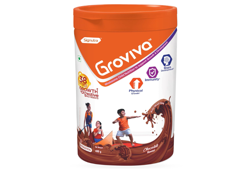 Groviva Child Nutrition Supplement Powder Jar - 400g (Chocolate) - Swadesii