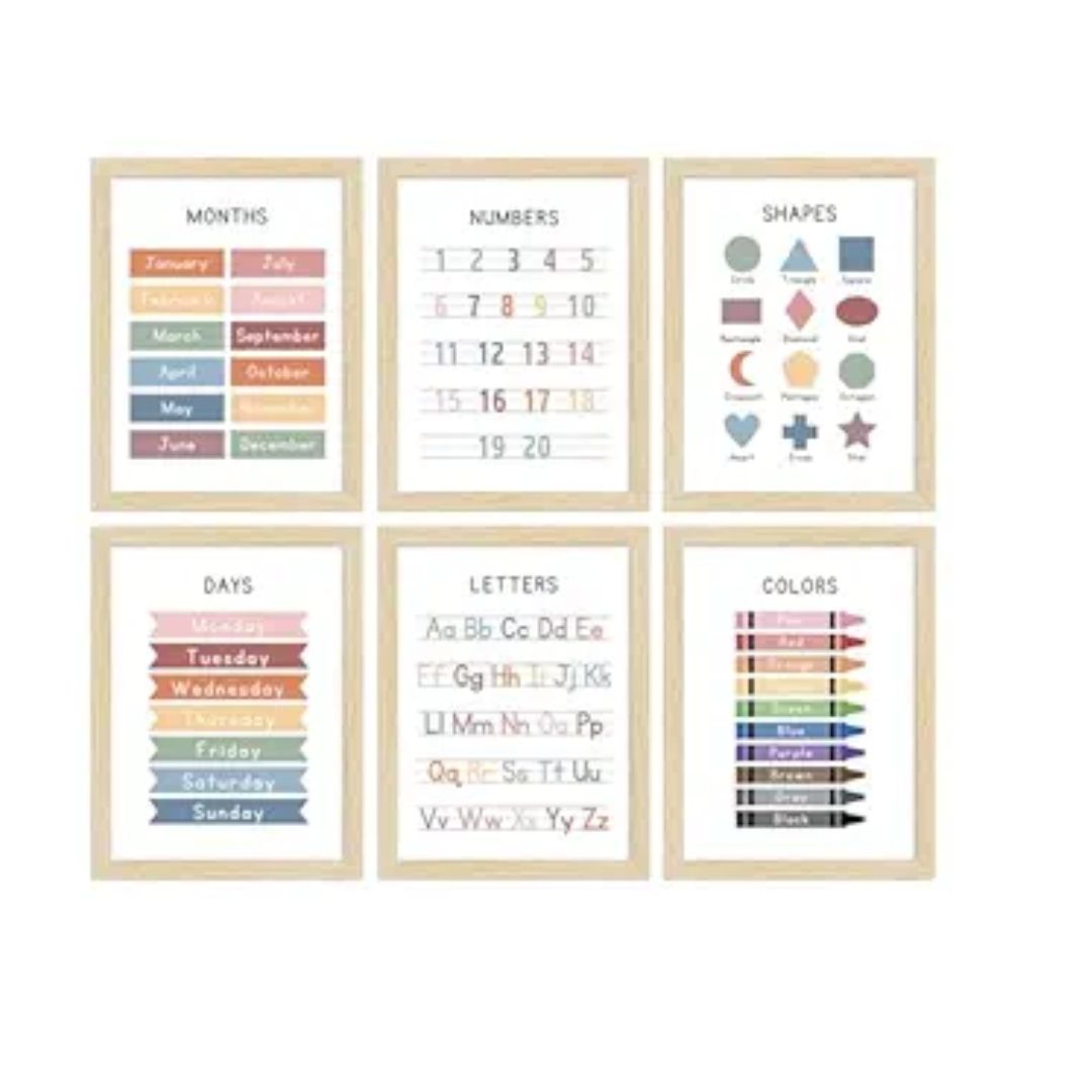 ArtX Paper Educational-01 Alphabets Numbers Colors Shapes Days Months ...