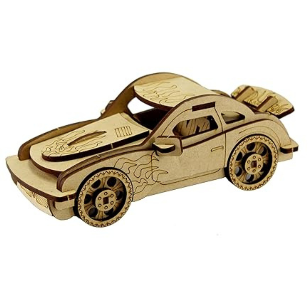 StonKraft 3D Wooden Puzzle Car Wooden DIY Kit Build Your own Construct ...