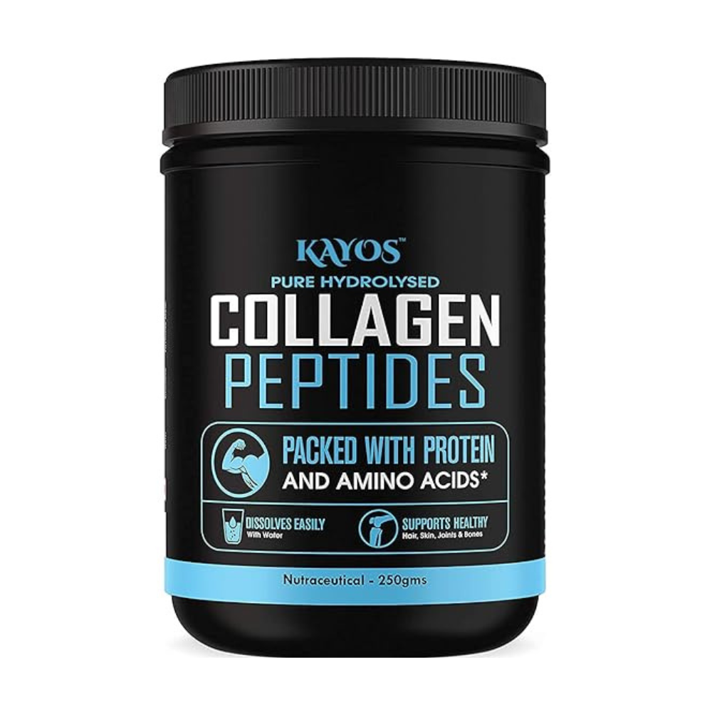 Kayos Natural Collagen Powder Orange Flavor - 250 gms - Swadesii