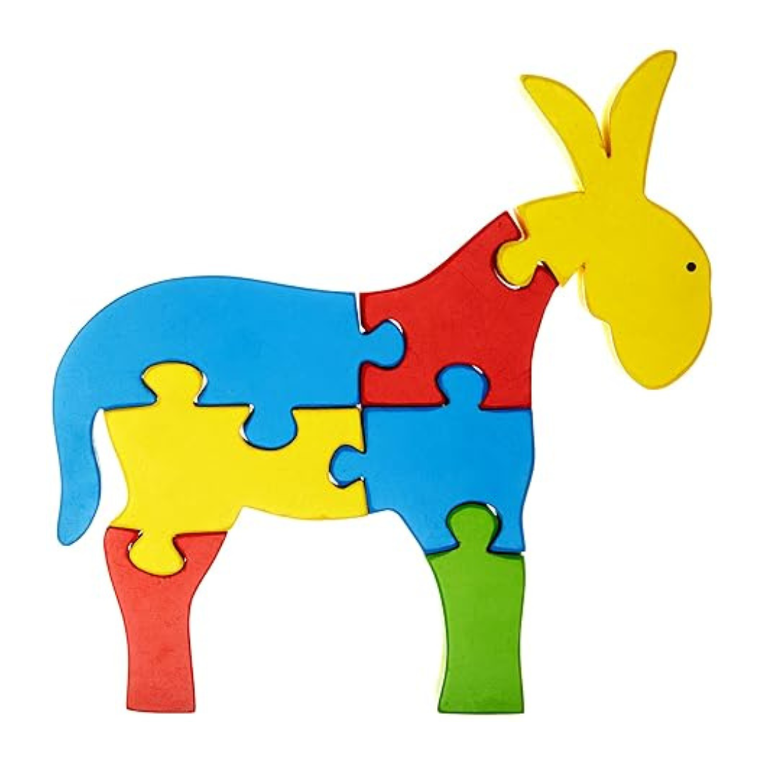 Skillofun Wooden Take Apart Puzzle Large Donkey Multi Color - Swadesii