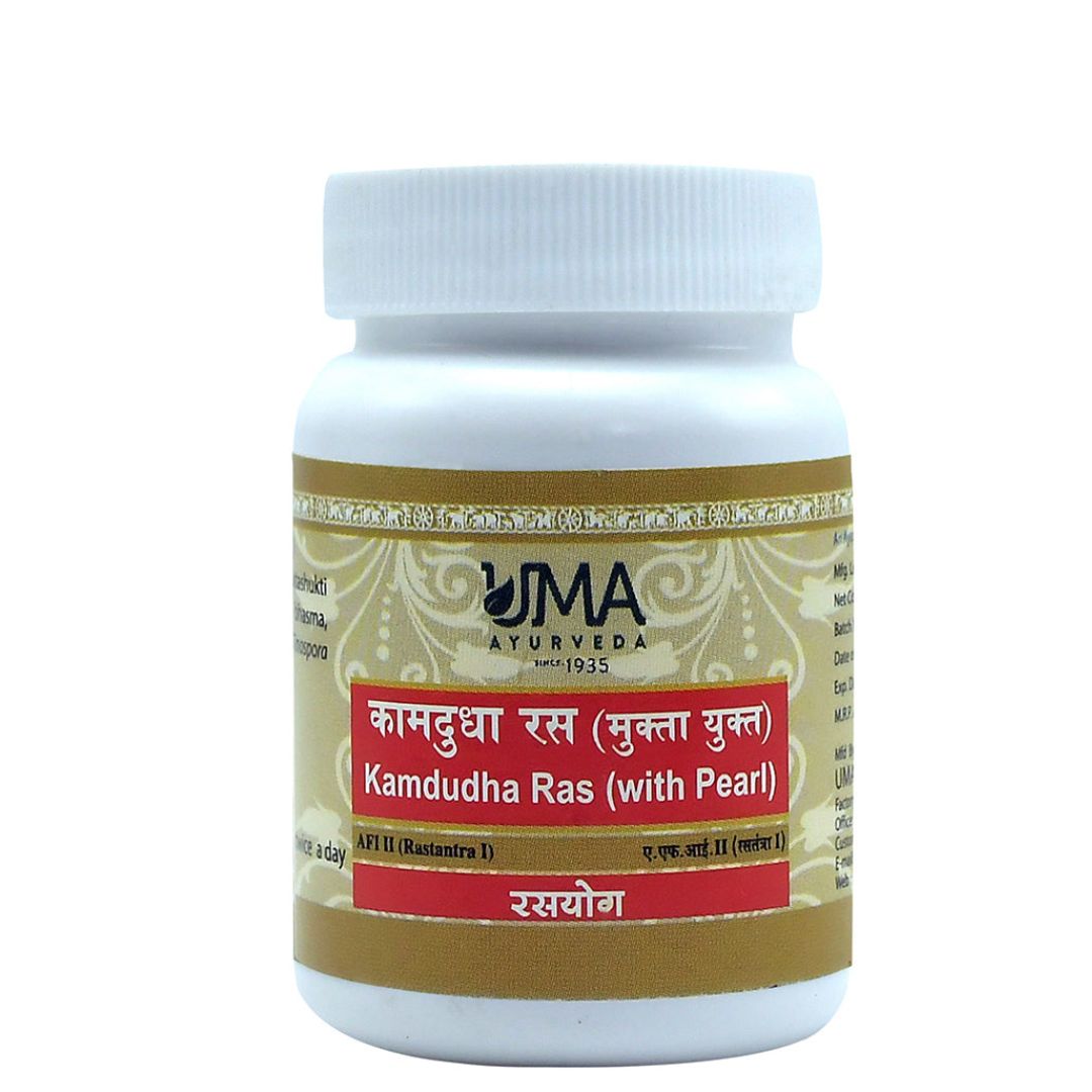 Uma Ayurveda Kamdudha Ras (With Pearl) Tabs - 40 Tablets - Swadesii