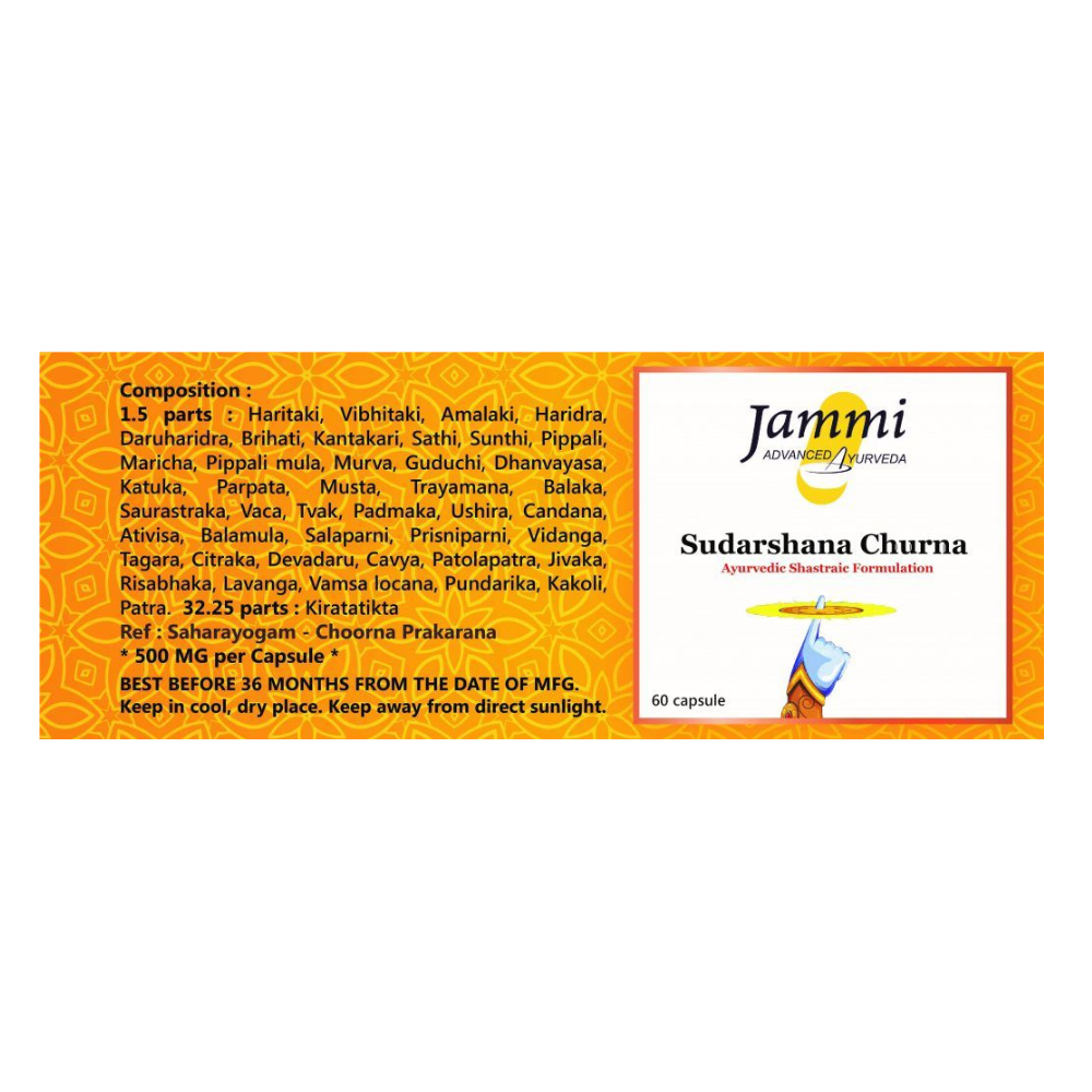 Jammi - Sudarshana Churna – Immunity Booster - 60 Capsules - Swadesii