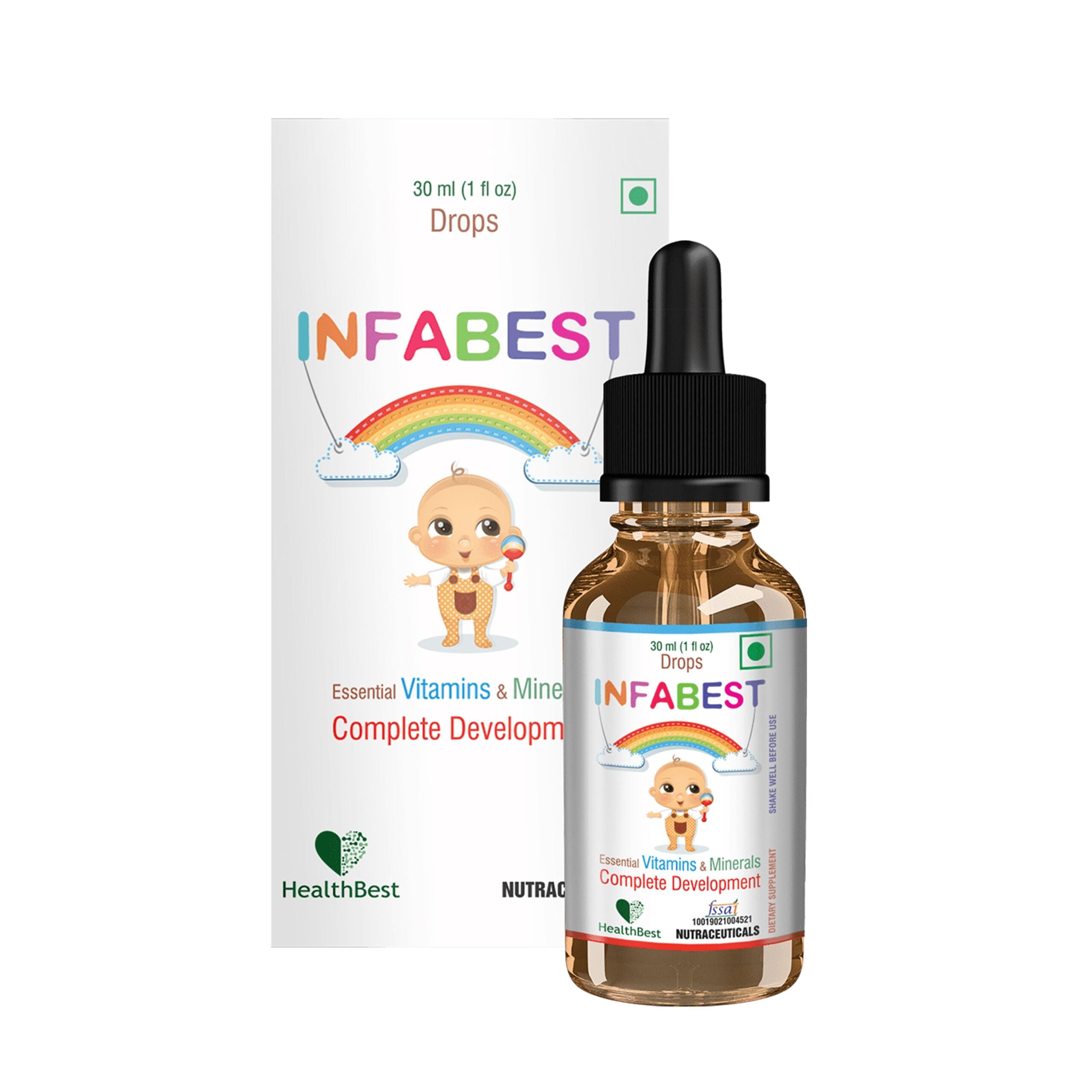 Health Best InfaBest Multivitamins Drops for Kids & Toddlers - 30ml ...