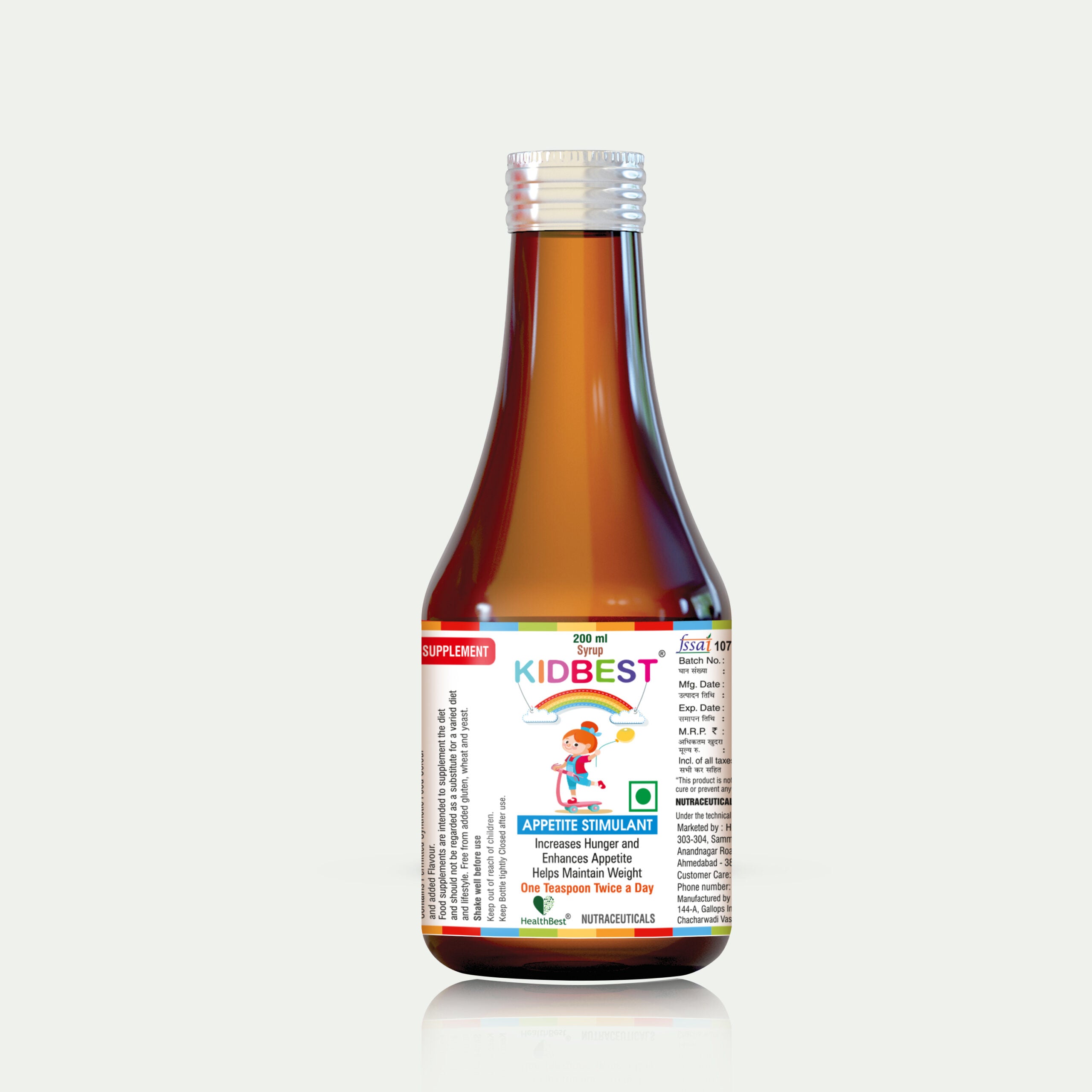 Health Best KidBest Appetite Syrup - 200 ml - Swadesii
