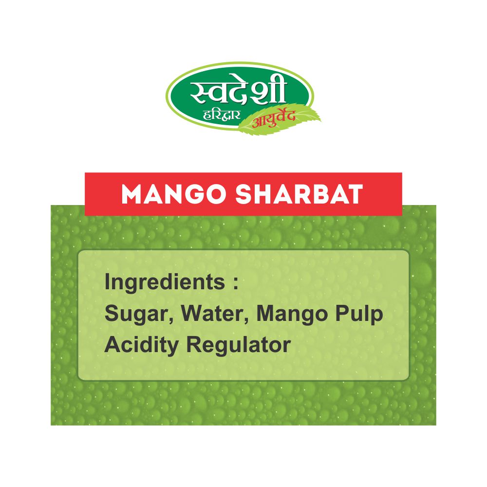 Swadeshi Ayurved Mango Sharbat - 750 ml - Swadesii