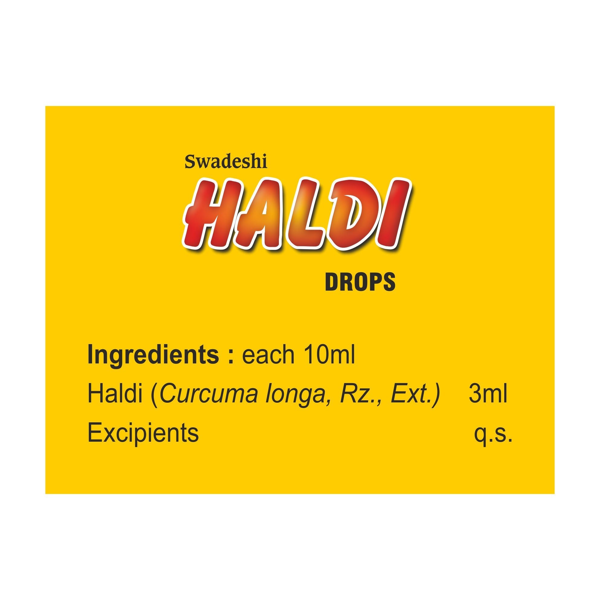 Swadeshi Ayurved Haldi Drop - 30 ml - Swadesii