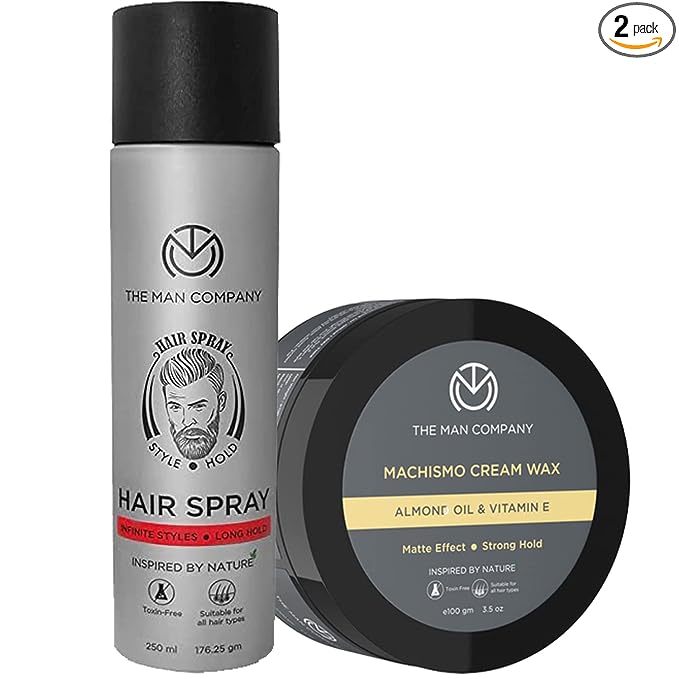 The Man Company Hair Styling Wax & Spray Combo - Swadesii