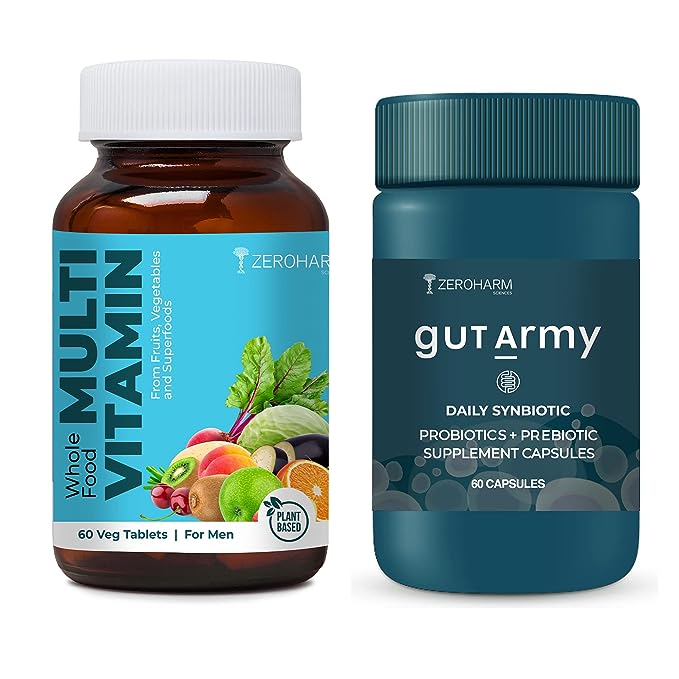 ZEROHARM Multivitamin & Probiotics Supplement Combo - Swadesii