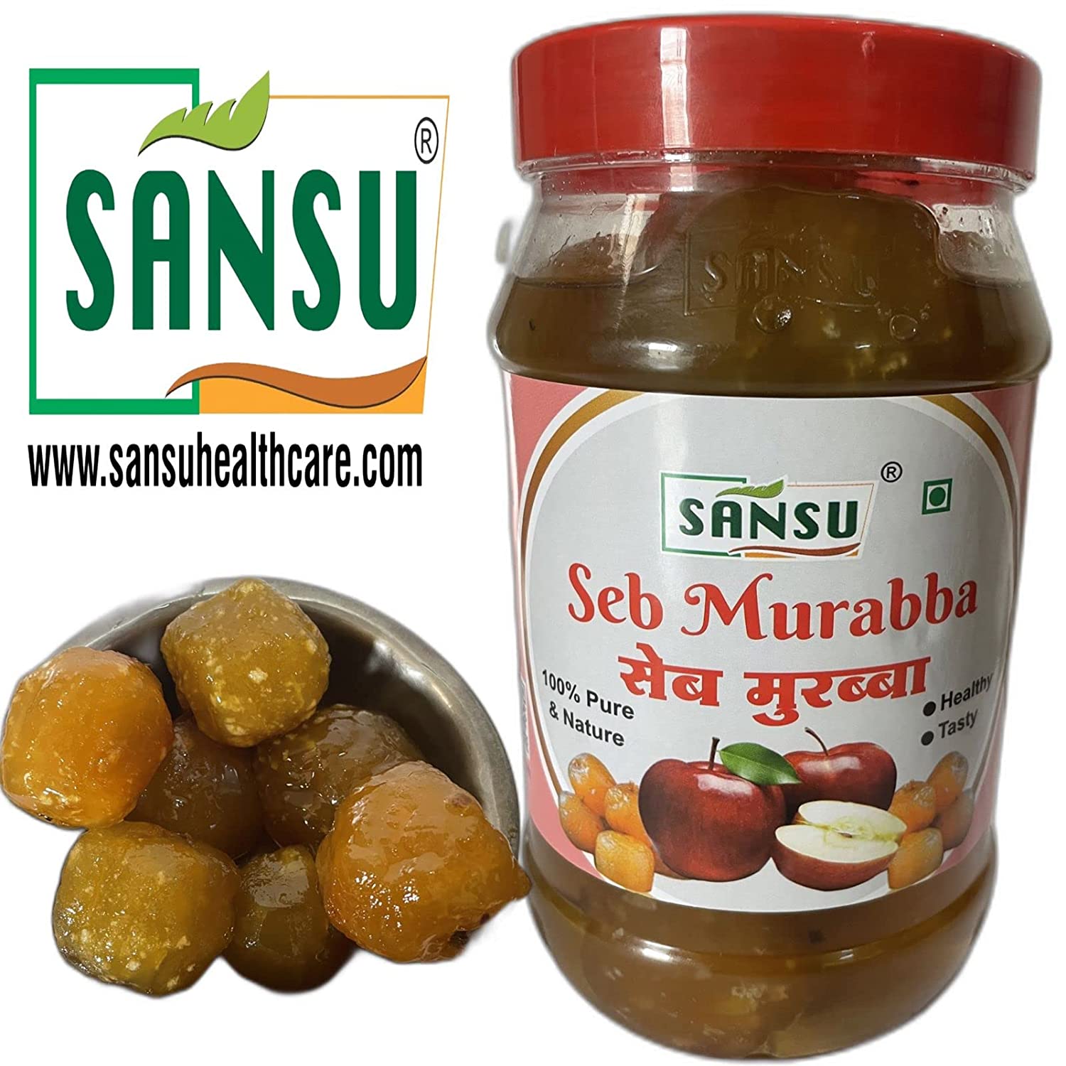 Sansu Organic Apple (Seb) Murabba- 1 kg - Swadesii