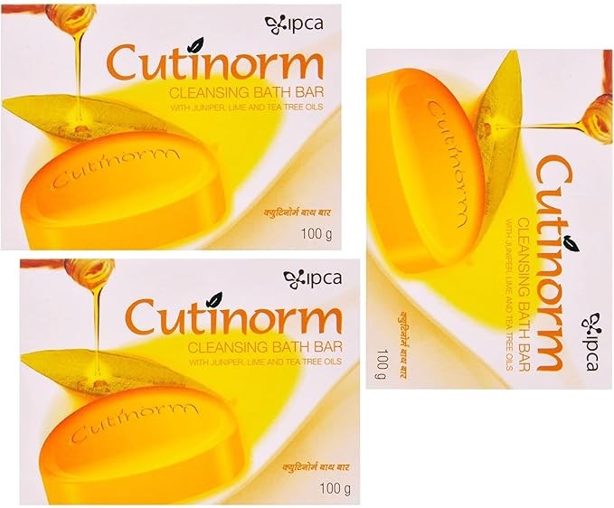 IPCA Cutinorm Cleansing Bath Bar - 100 gms - Pack of 3 - Swadesii