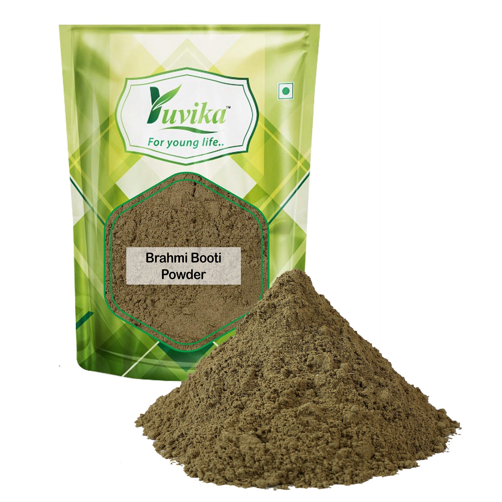 Yuvika Brahmi Booti Powder - Gotu Kola - Bacopa Monnieri Linn - Indian ...