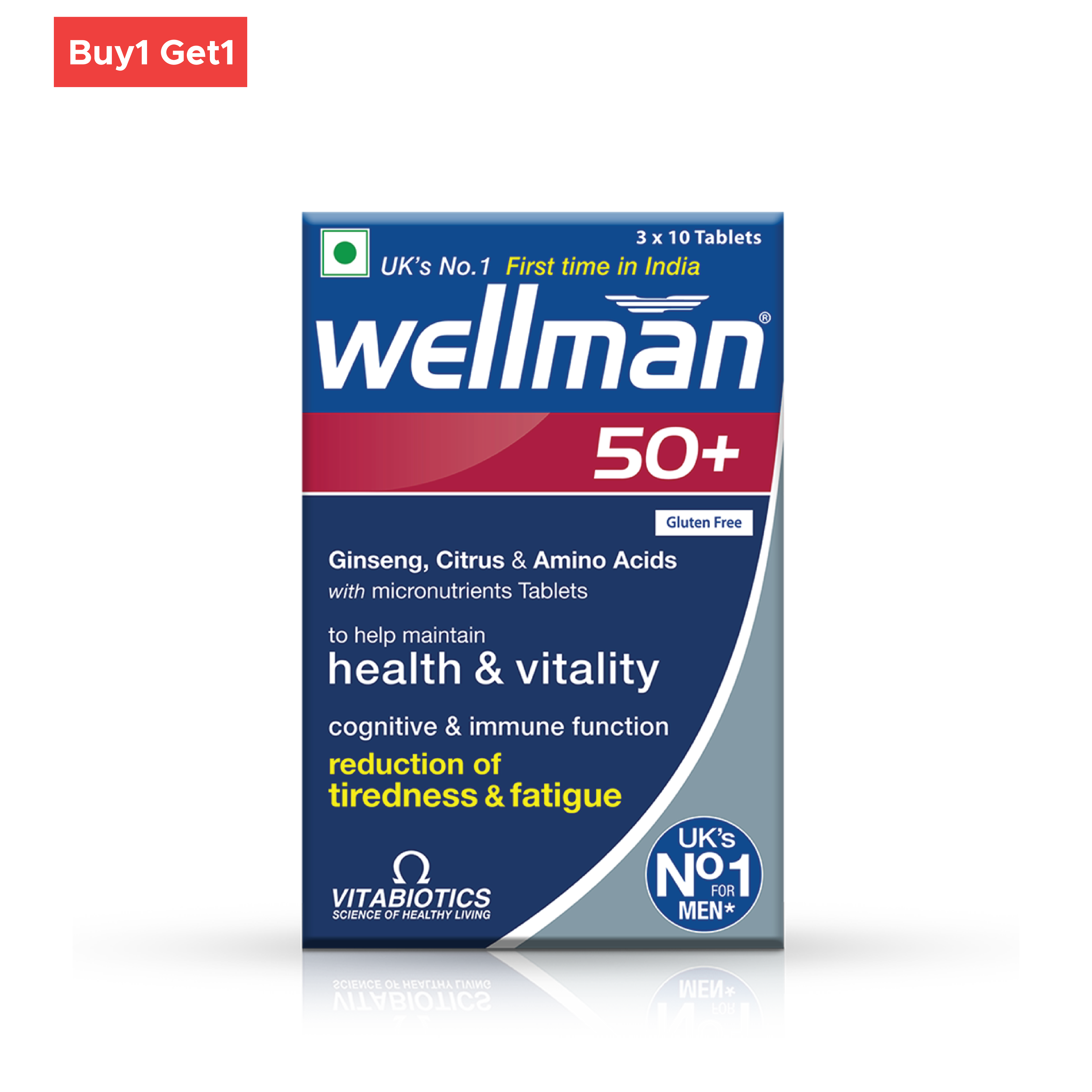 Vitabiotics Wellman 50+ - 30 tabs - Swadesii