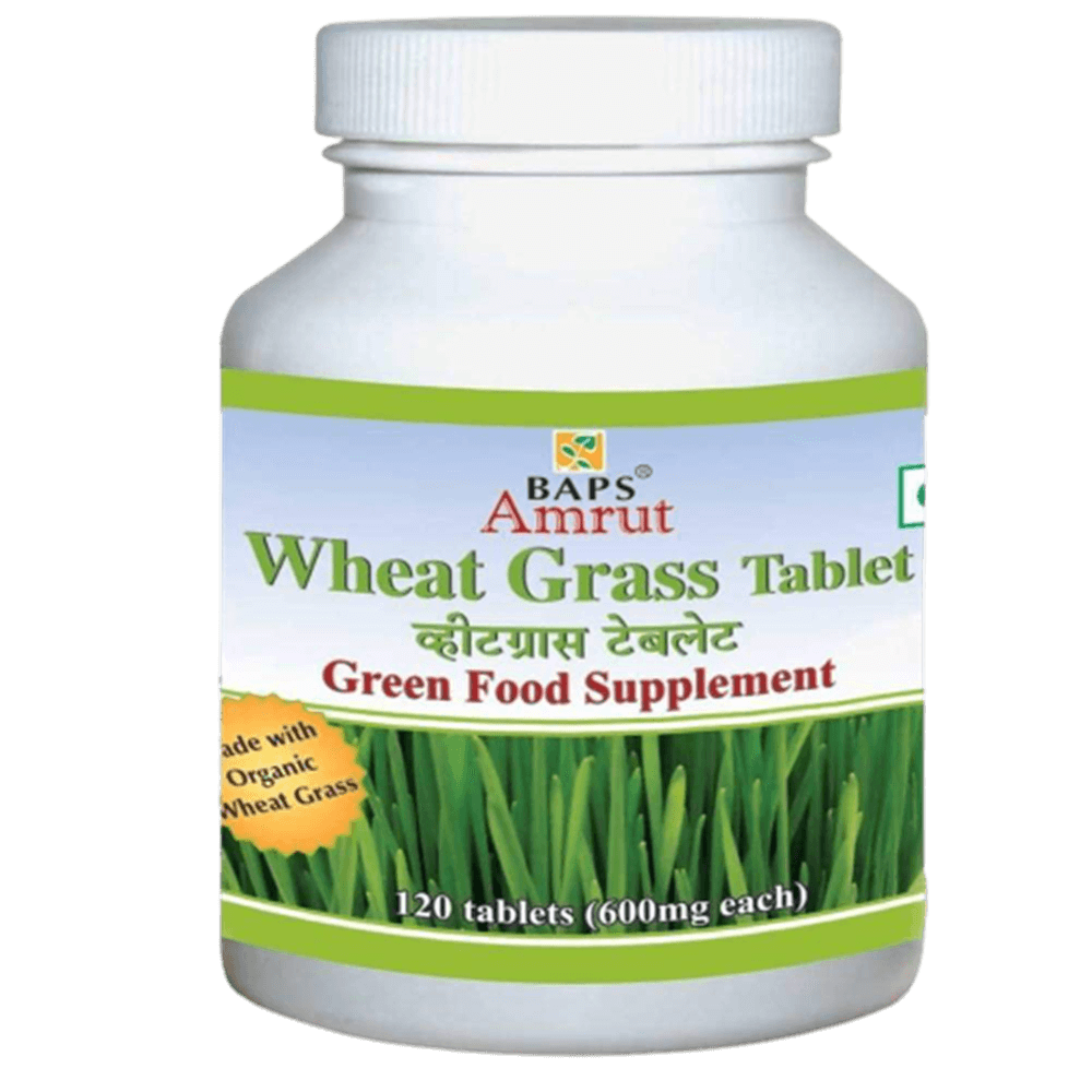 Baps Amrut Wheat Grass Tablets - 120 tabs - Swadesii