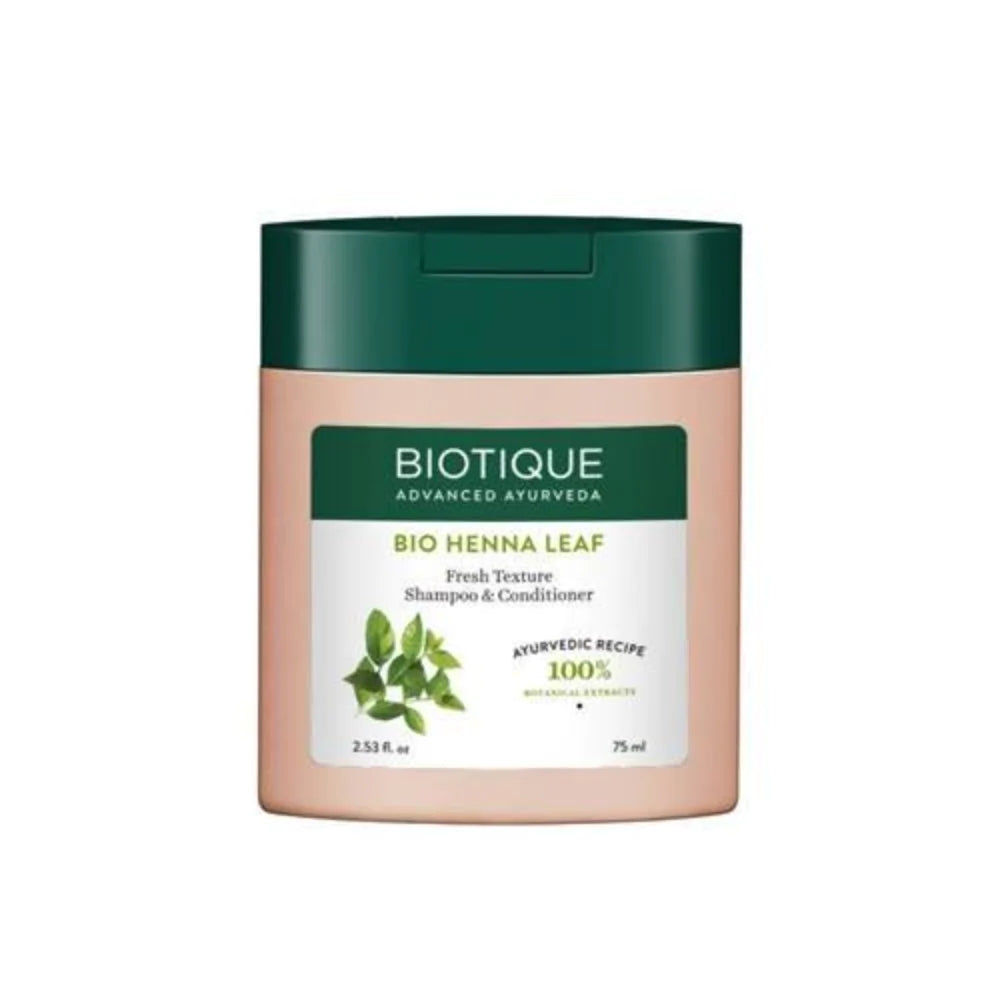 Biotique Bio Henna Leaf Fresh Texture Shampoo and Conditioner - Swadesii