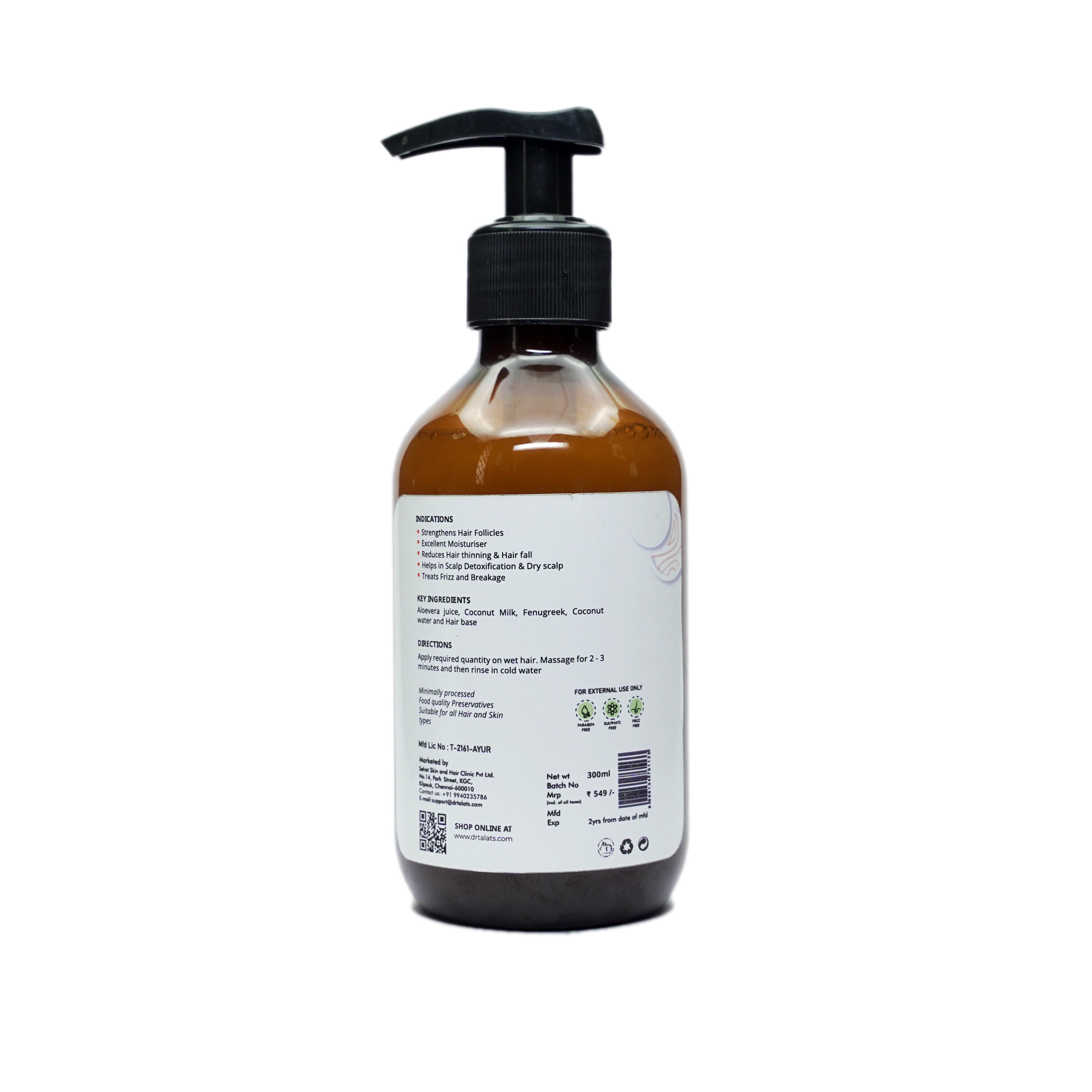 Dr. Talat's Dream care Coconut Milk shampoo - Swadesii