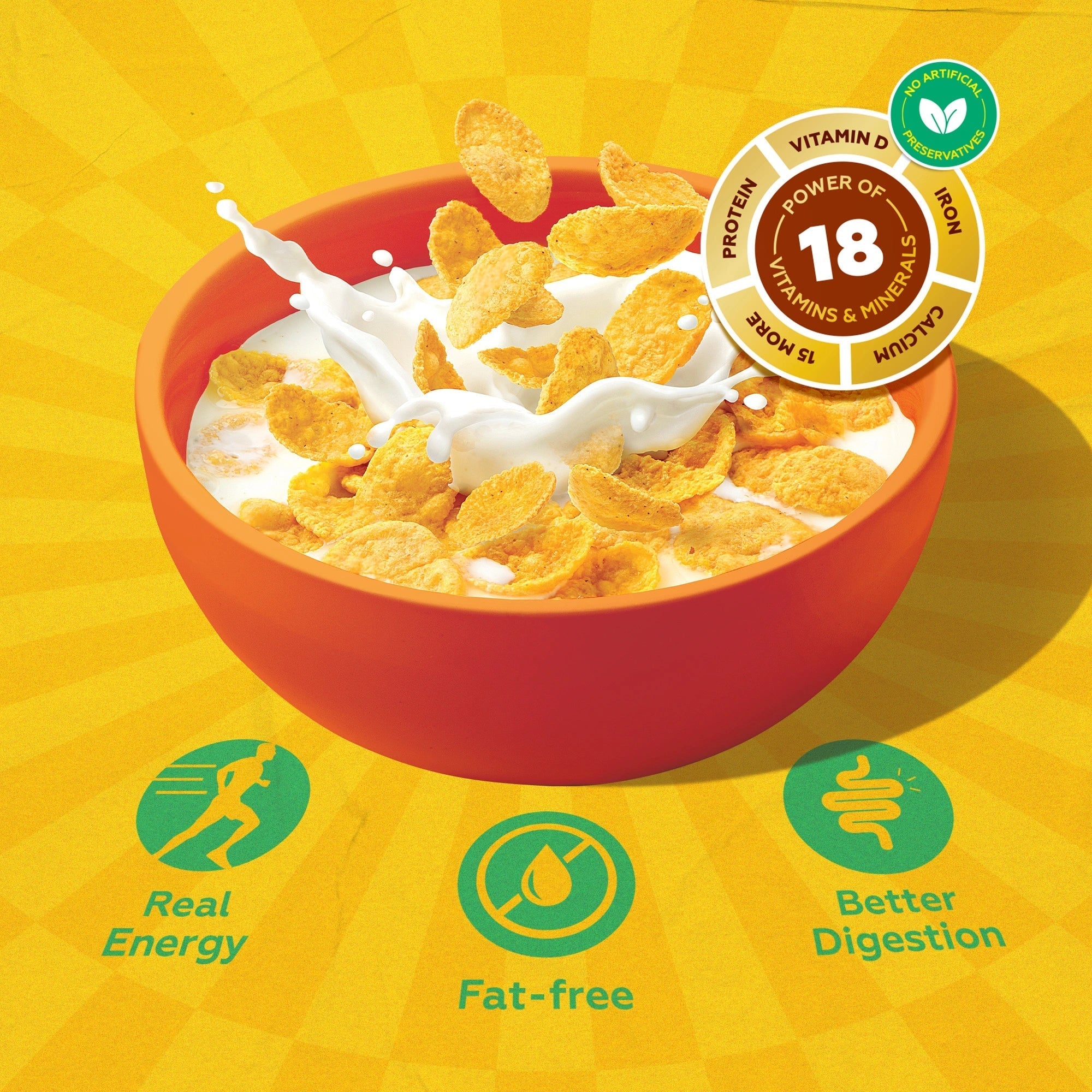 Yogabar Corn Flakes Plain & Crunchy - 425 gms - Swadesii