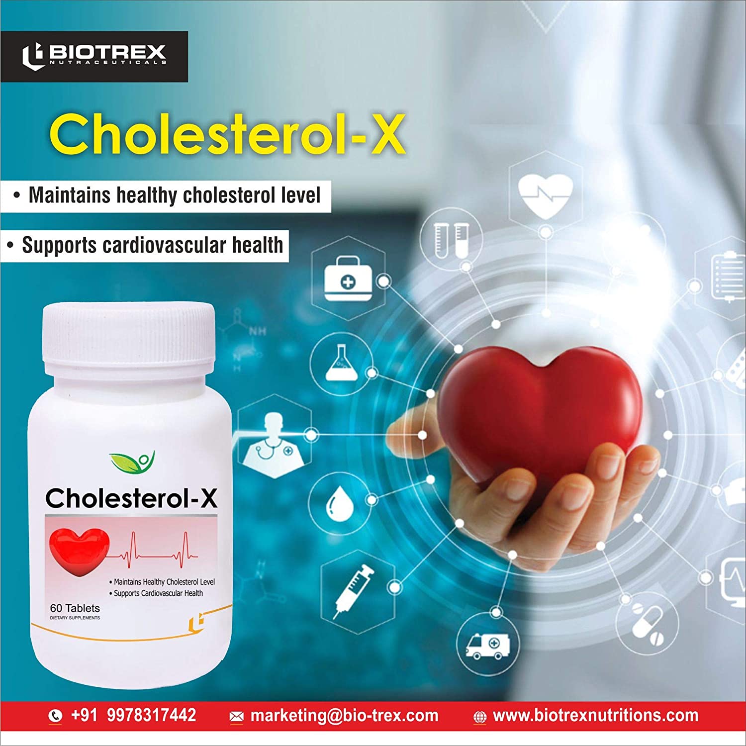 Biotrex Cholesterol X - 60 tabs - Swadesii