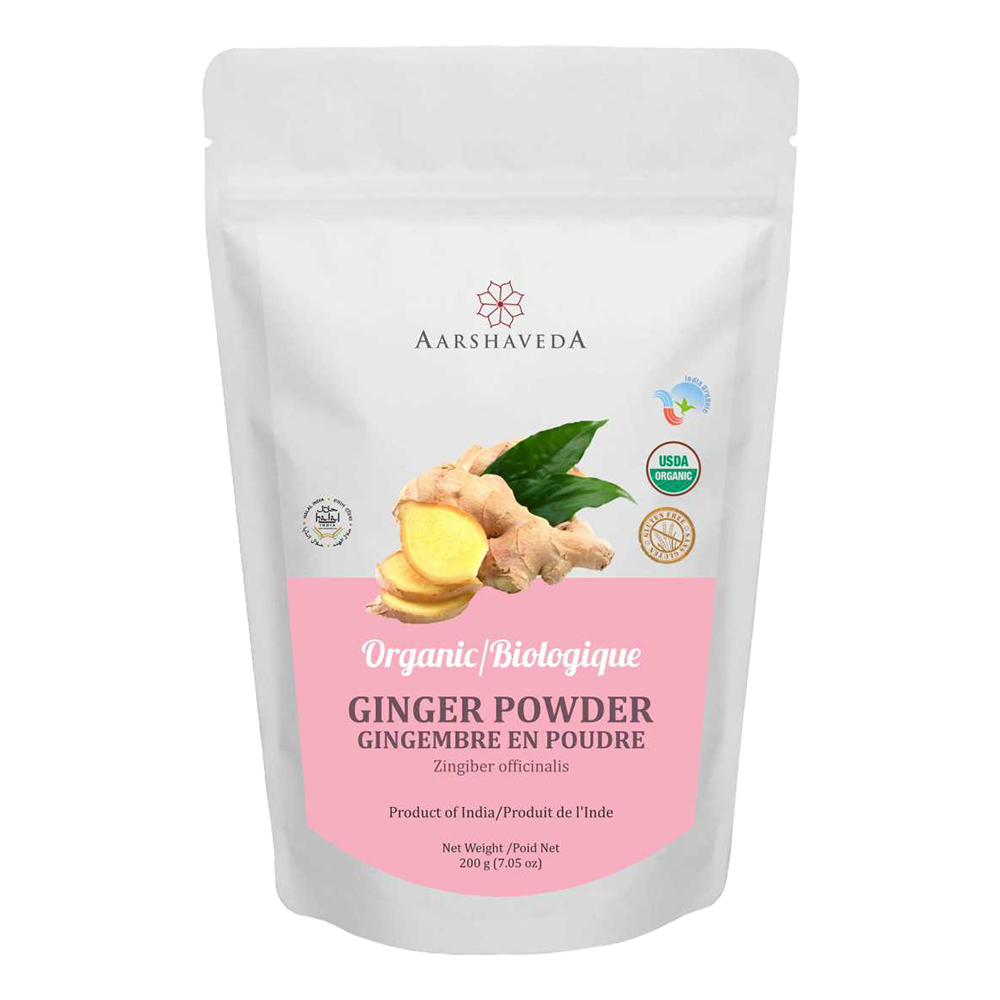 Aarshaveda Organic Ginger Powder - 200 gms - Swadesii