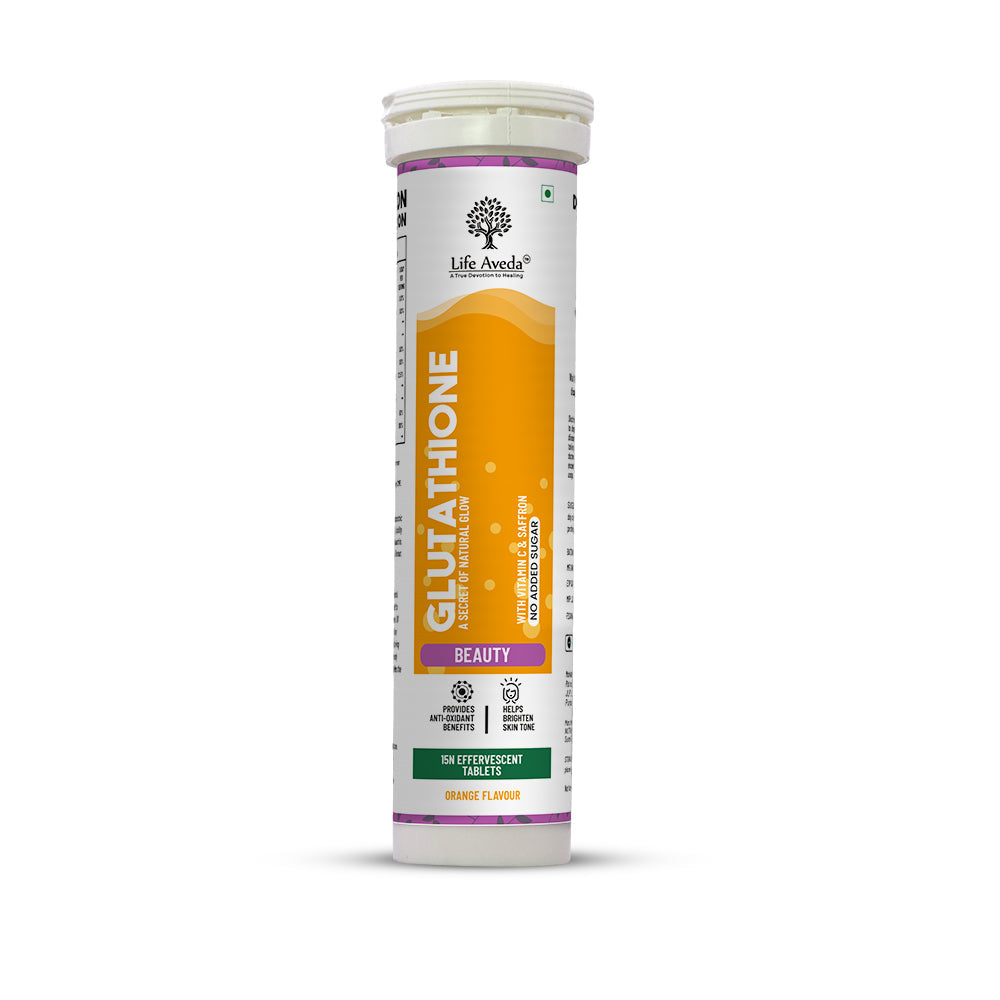 Life Aveda Glutathione - 15N Effervescent Tablets | Orange Flavour ...