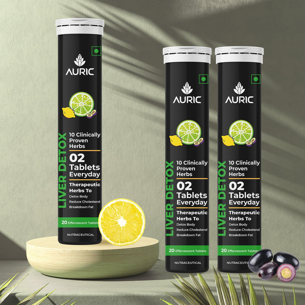 Auric Liver Detox Effervescent Tablet Drop Fizz & Drink - Swadesii