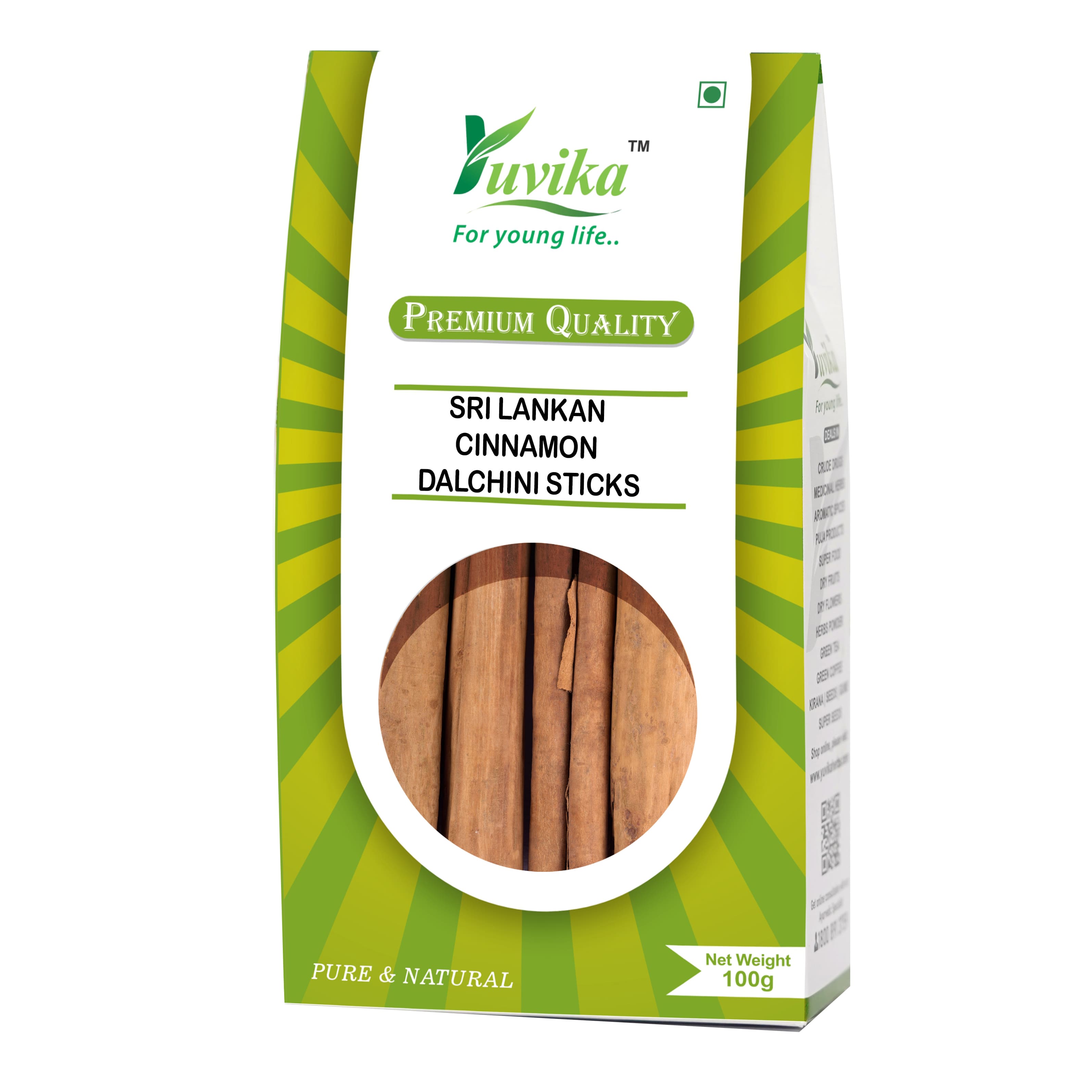 Yuvika Sri Lankan Cylone Cinnamon Quills - Dalchini Sticks - 100gms ...