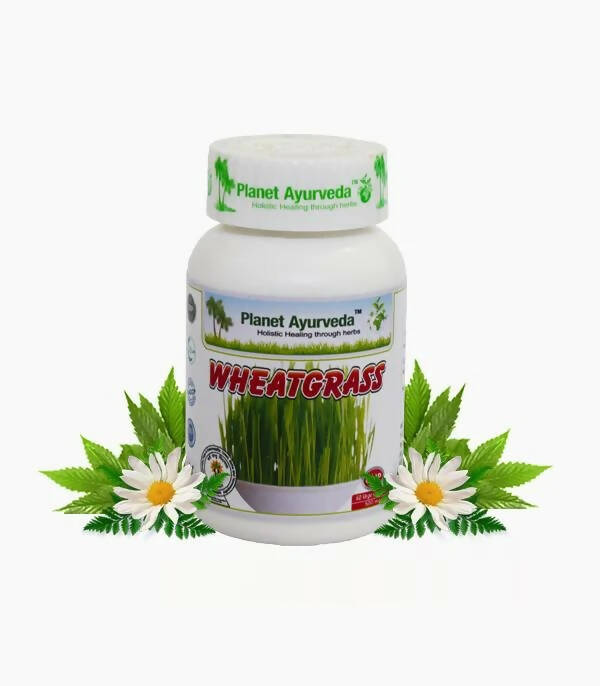 Planet Ayurveda Wheatgrass Capsules - 60 tabs - Swadesii