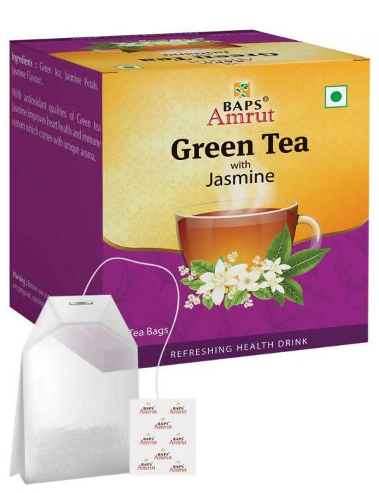 Baps Amrut Green Tea with Jasmine - 10 bags - Swadesii