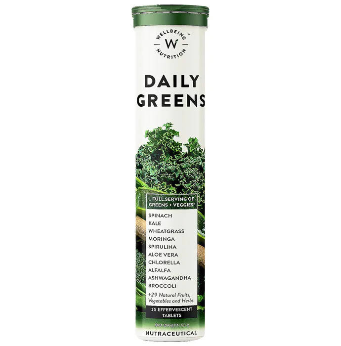 Wellbeing Nutrition Daily Greens Tablets - 15 tabs - Swadesii