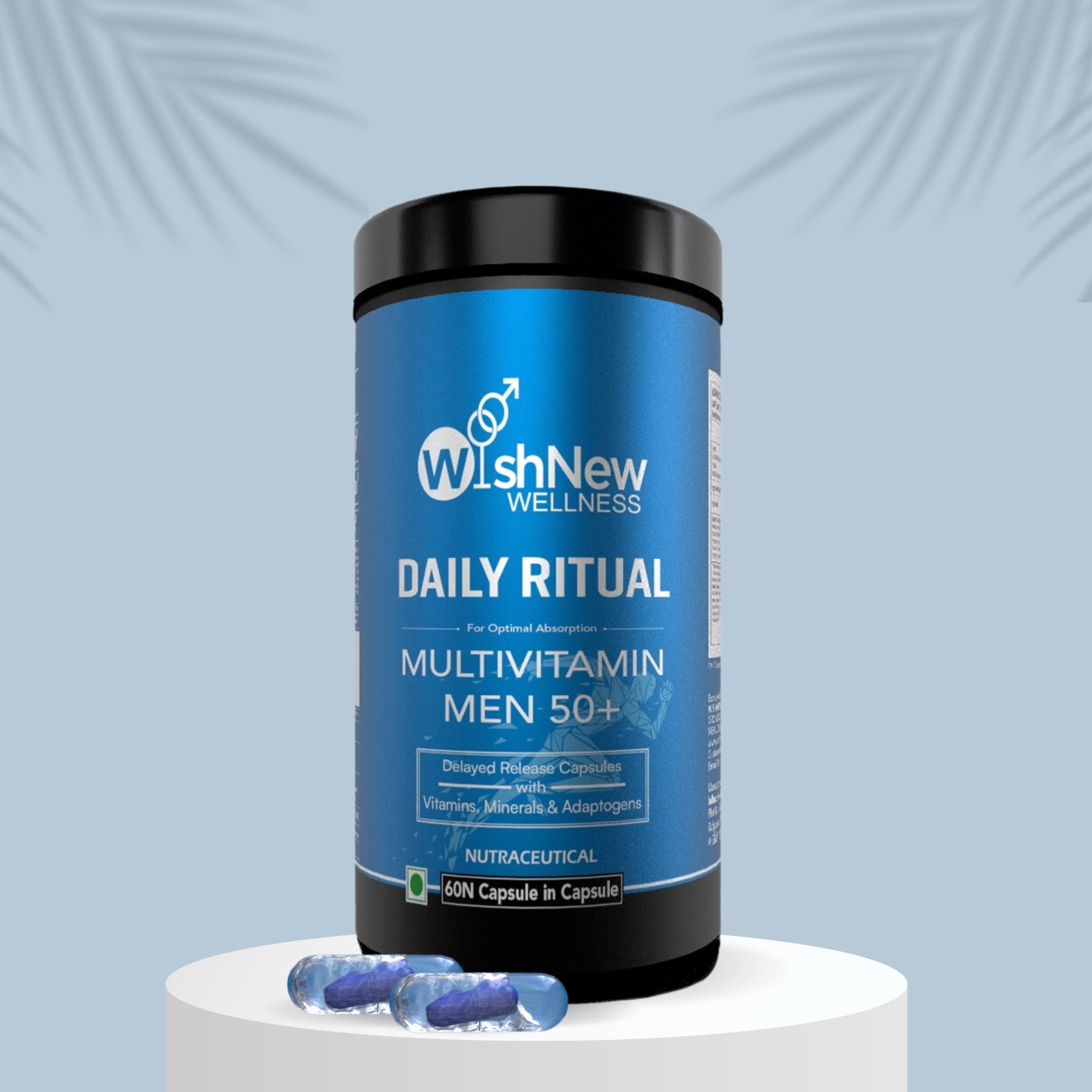 Wishnew Wellness Daily Ritual Multivitamin MEN 50+ - 60 Capsules - Swadesii