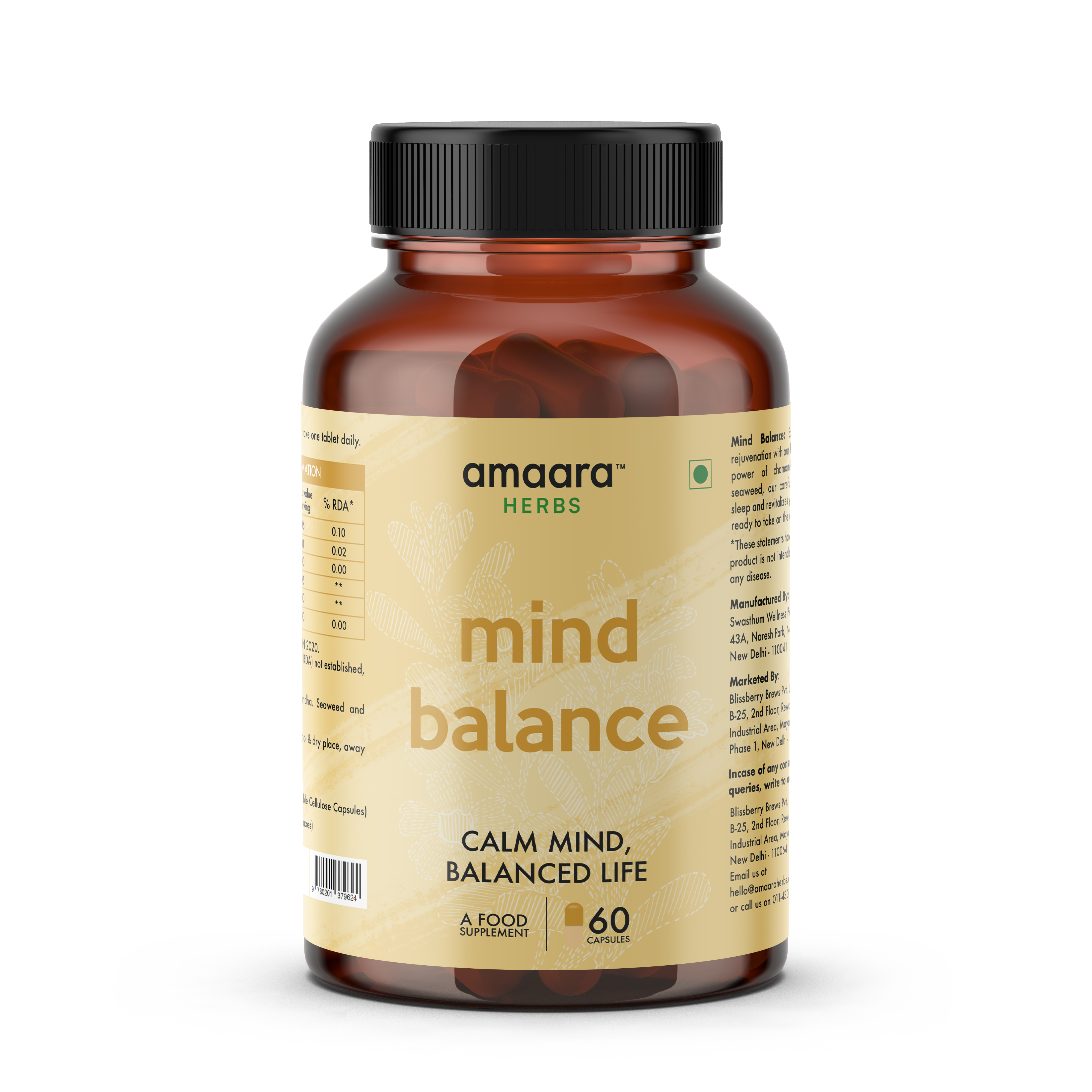 Amaara herbs Mind Balance - 60 tabs - Swadesii